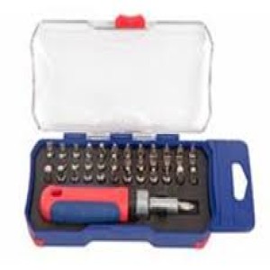 Bộ tua vít 38 cái gồm (1 cây tua vít chính xác, 37 đầu vít các loại: hoa khế, dẹt, kiểu nhật ...