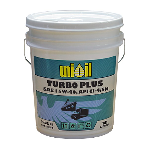 DẦU NHỜN ĐỘNG CƠ DIESEL - UNIOIL Turbo Plus – 18L (SAE 15W-40; API CI-4/SN)