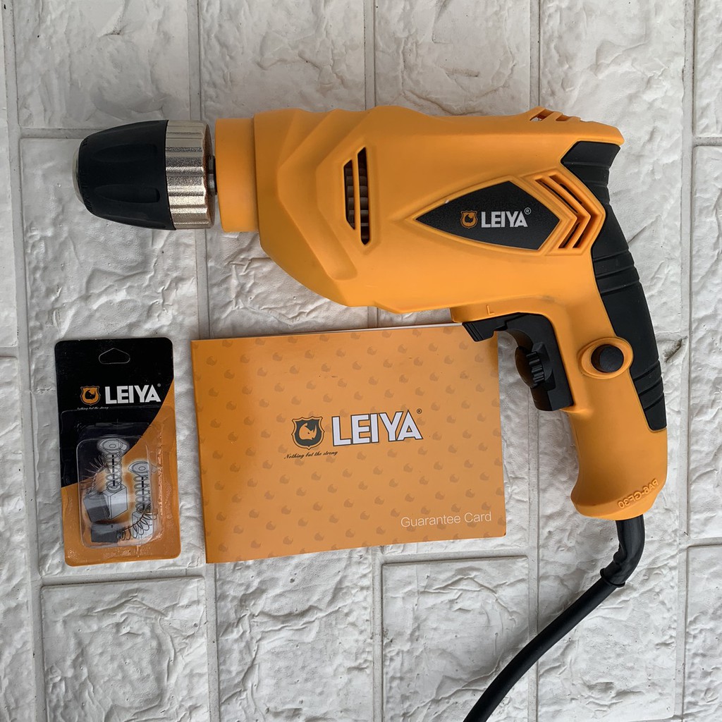 Máy khoan điện đầu 10 ly khoan gỗ, sắt, nhựa LEIYA 10-01 bắt vít