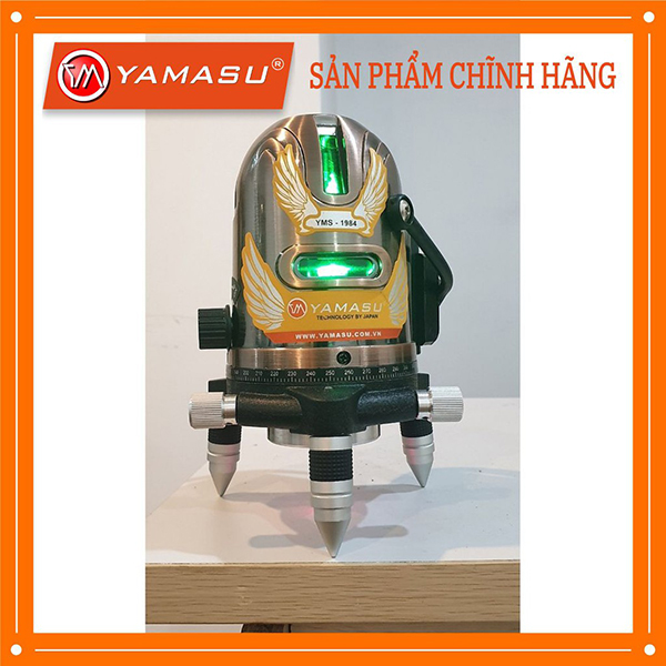 Máy cân bằng laser YAMASU 5 tia xanh bóng led YMS-1984